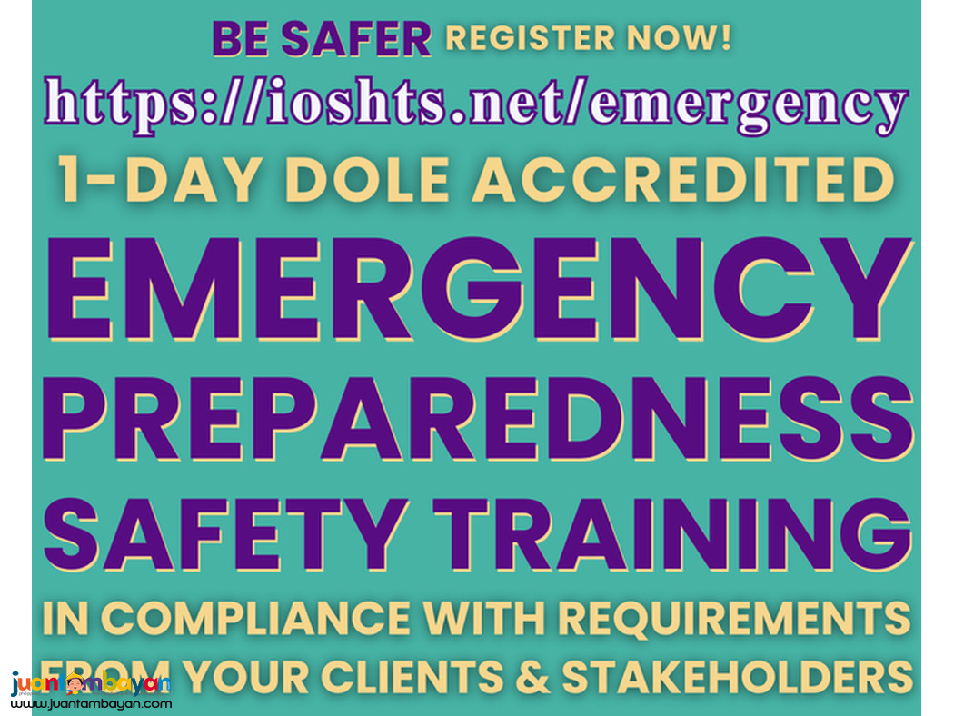 Emergency Preparedness Safety Training Online DOLE Accredited