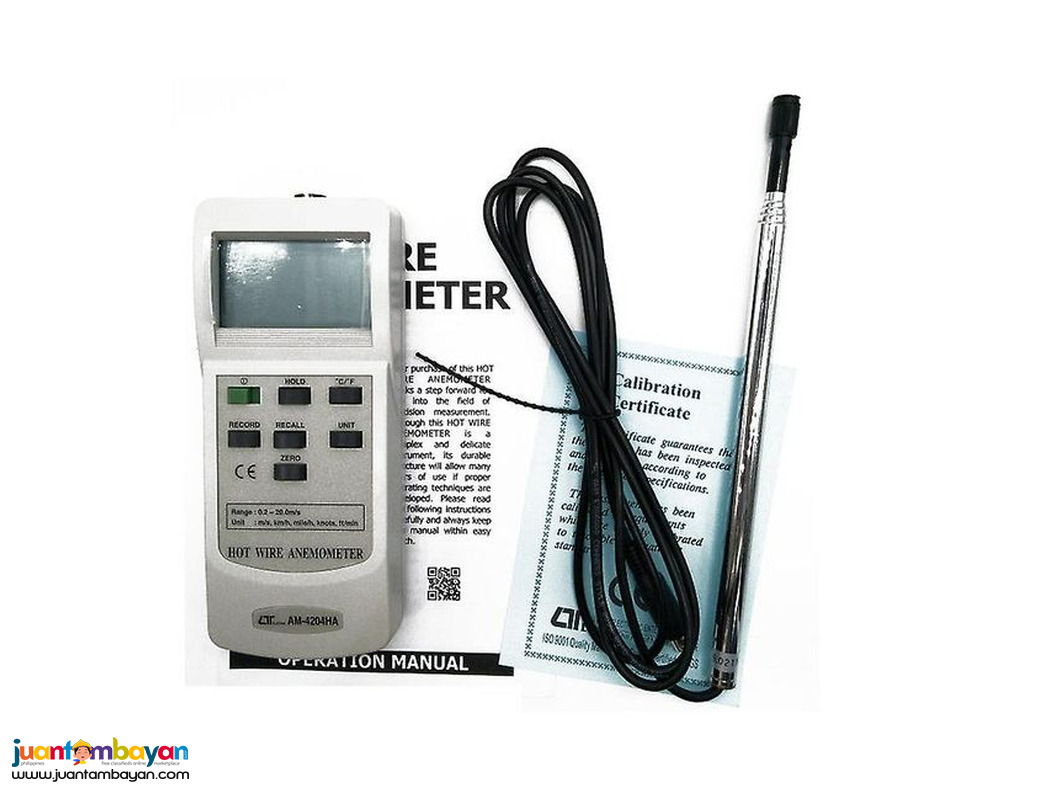 aM-4204HA Hot Wire Anemometer, ThermoAnemometer, Thermo-Anemometer