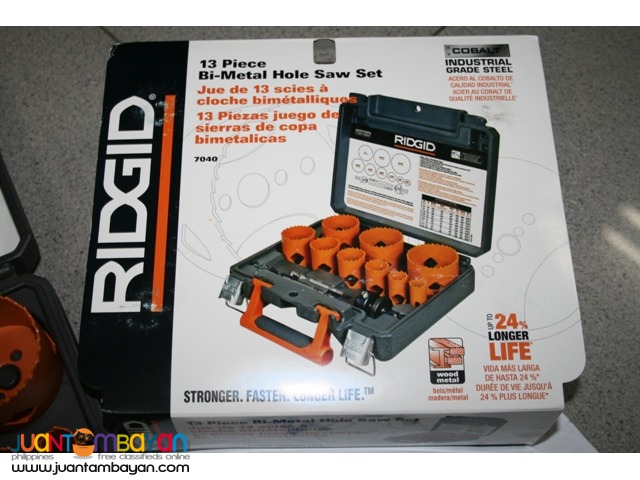 RIDGID 13 pc. Bi-Metal Hole Saw Set Cobalt Industrial Grade Steel