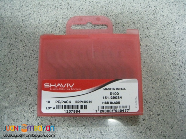 SHAVIV E100 High-Speed Steel Deburring Blades (1 pack - 10 pieces)