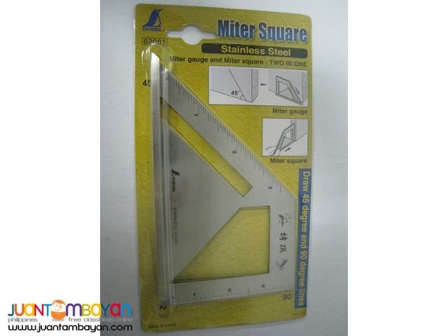Shinwa Stainless Steel Miter Square