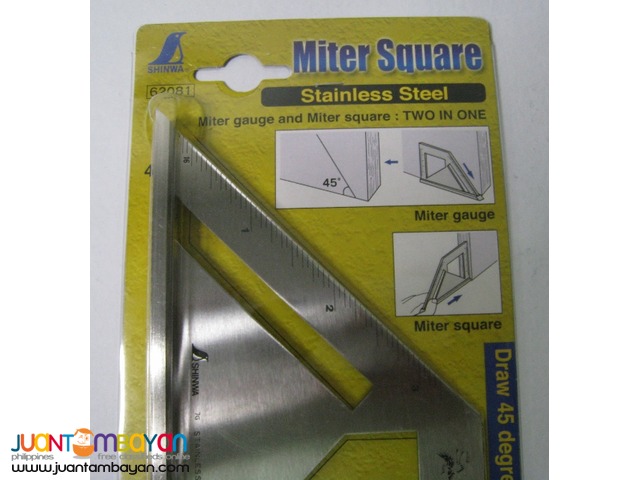 Shinwa Stainless Steel Miter Square